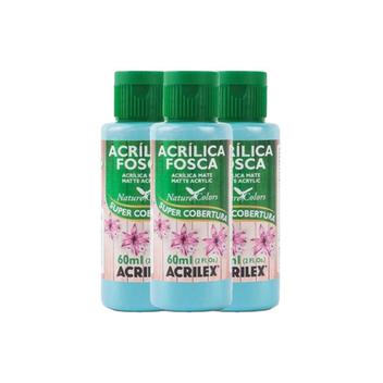 Kit 3 Tintas Acrílica Fosca 60ml Acqua Marina 803 Acrilex - ACRILEX ...