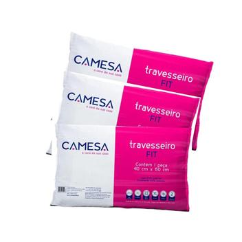 Kit 3 Travesseiro Antialergico Macio Fit 40cm x 60cm Camesa - Camesa ...