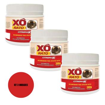 Kit 3 Un Afasta Repele Ratos Citromax Pastilhas Atóxica 300g ...