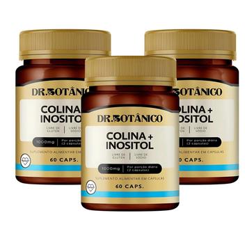 Kit 3 un - colina + inositol 1000mg 60 capsulas dr botanico - Kit de ...