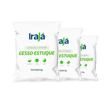 Kit 3 Un Gesso Estuque 1Kg Irajá - Materiais de Construção - Magazine Luiza