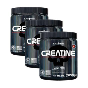 Kit 3 und Creatine Black Skull 5,29Oz 300G - Creatina - Magazine Luiza