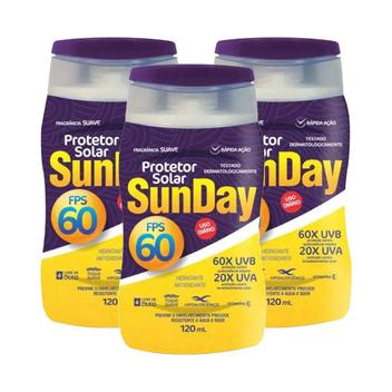 Kit 3 und Protetor Solar Sunday Fps60 120ml - Protetor Solar - Magazine ...