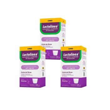 Kit 3 Unidades Lactolinea 667mgml Sabor Ameixa 120ml - Cimed - Óleo ...