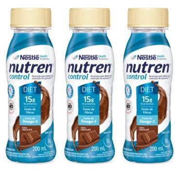 kit 3 unidades Nutren Control Chocolate 200ml - NESTLE - Complemento ...