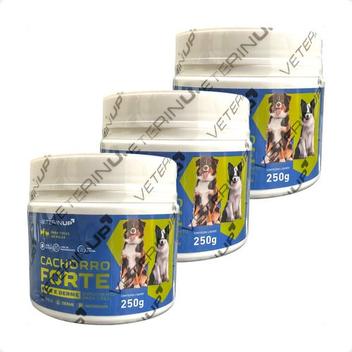 Kit 3 Unidades Suplemento Cachorro Forte Pelo & Derme 250g - Vitaminas ...
