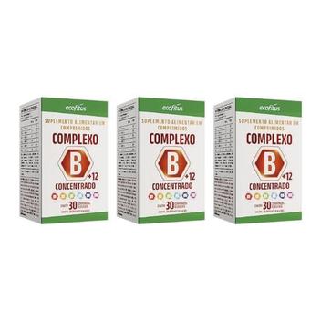 Kit 3 Vitaminas Complexo B Concentrado 30 Comp - Ecofitus - Complexo B - Magazine Luiza