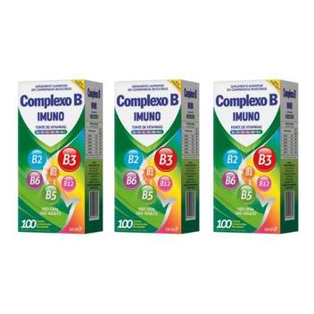 Kit 3 Vitaminas Complexo B Imuno C/100 Comprimidos - Airela - Complexo B - Magazine Luiza