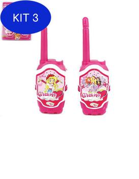 Kit 3 Walkie Talkie Glam Girls Na Cartela Wellkids - Wellmix - Walkie ...