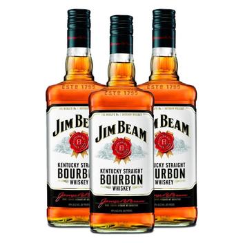 Kit 3 Whiskys Jim Beam White Bourbon 1000 Ml - Whisky - Magazine Luiza