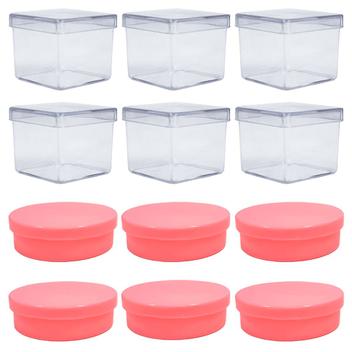 Kit 30 Latinhas 5cm e 30 Caixinhas 5cm Incolor Para Aniversário Chá de ...