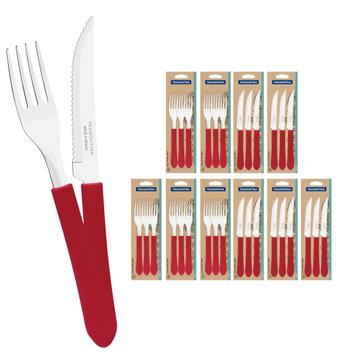 Kit 30 Talheres Restaurante Garfo Faca Carne C/ Serra Tramontina Buffet ...
