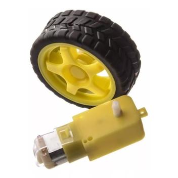 Kit 30 X Roda + Motor Dc 3 A 6V Com Reducao Robotica Arduino - Roda ...