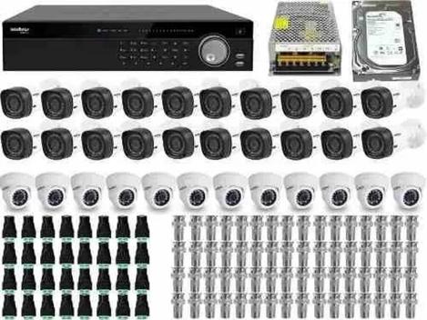 Kit 32 Câmeras Dvr Multi Hd 1132 Intelbras 32 Canais +hd 3tb - Gravador ...