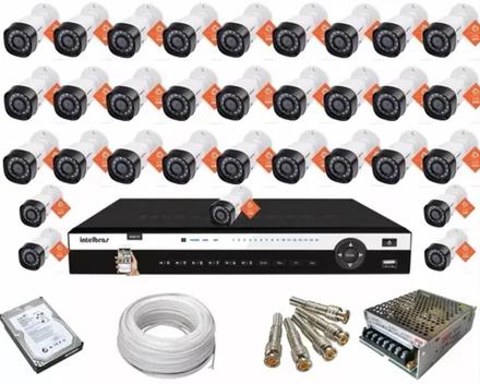 Kit 32 Câmeras Segurança Residencial Dvr 1232 Intelbras +4tb - Câmera ...