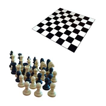 kit 32 Peças grande de xadrez oficial com Tabuleiro Lona 45x45 cm ...