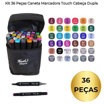 Kit 36 Peças Caneta Marcadora Touch Cabeça Dupla Conjunto Pintura ...