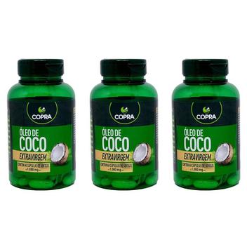 Kit 3uni Óleo de Coco Extra Virgem 60 cáps - Copra - Óleo de Cozinha ...