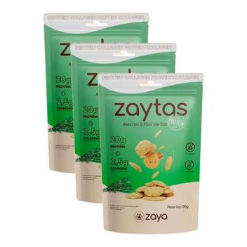 Kit 3X: Biscoito Alecrim Protein Sem Glúten Zaya 50G - Biscoito / Bolacha - Magazine Luiza