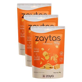 Kit 3X: Biscoito Parmezaya Protein Sem Glúten Zaya 50G - Biscoito / Bolacha - Magazine Luiza