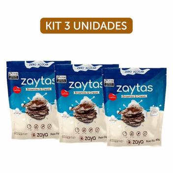 Kit 3X: Biscoito Zaytas Brownies & Cream Sem Glúten Zaya 80G - Biscoito / Bolacha - Magazine Luiza