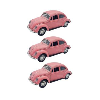 Kit 3x Carrinho de Coleção Fusca Rosa - AP TOYS - Miniaturas de Carros ...