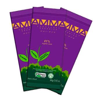Kit 3X: Chocolate 85% Cacau Orgânico Amma Chocolate 80g - Chocolate ...