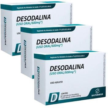 Kit 3x Desodalina 600mg (60 cápsulas) - Sanibras - Power Supplements ...