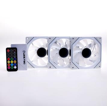 Kit 3x fan 120mm cooler liketec enigma snow argb, controle remoto e ...