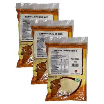 Kit 3X: Farinha De Grão De Bico Tainá Alimentos 200G - Farinha ...