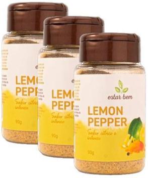 Kit 3X: Lemon Pepper Estar Bem 90G - Temperos e Condimentos - Magazine ...