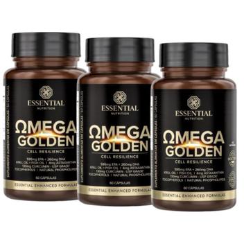 Kit 3x Omega Golden - Cell Resilience - 60 Capsulas - Essential ...