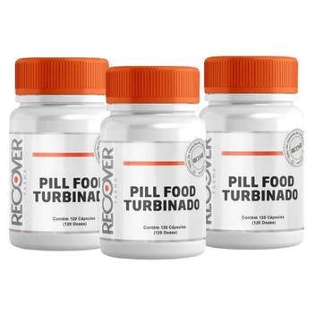 Kit 3x Pill Food Turbinado 120 Doses - Recover Farma - Multivitamínico ...