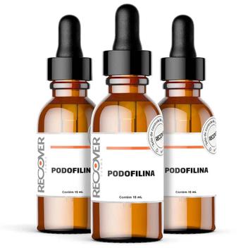 Kit 3x Podofilina 25% - 15mL - Recover Farma - Lubrificante Íntimo ...