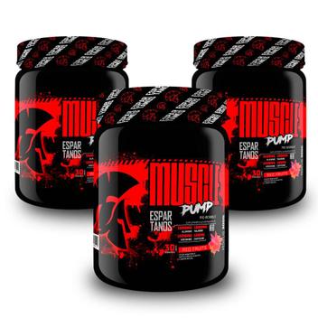 Kit 3x Pré Treino Muscle Pump Pre Workout 300g - Espartanos - Sabor Limão - Pré Treino ...