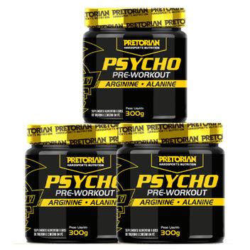 Kit 3x Pré Treino Psycho Pre Workout 300g - Pretorian - Pré Treino ...