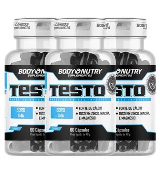 Kit 3x Testo Body Nutry com Vitaminas e Minerais, pote 60 cápsulas cada ...