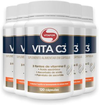kit 3x Vita C3 - Vitafor 60 Cáps - Vitamina C 1000mg - Vitaminas A-Z - Magazine Luiza