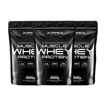 Kit 3x Whey Muscle Protein 900g - Xpro Nutrition - Whey Protein ...