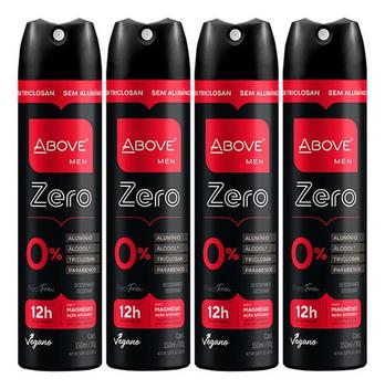 Kit 4 Above Feel Free Desodorante Men Zero Alumínio 150ml - Desodorante ...