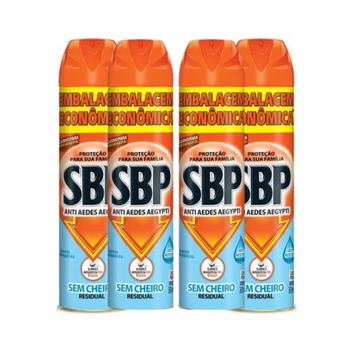 Kit 4 Aerossol Sbp Anti Aedes Aegypti Sem Cheiro 360ml - Inseticidas ...