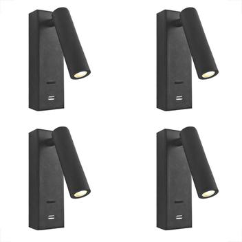 Kit 4 Arandela Parede Led 3W Direcionável 3000K Usb Bet68 - Acende A ...