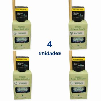 Kit 4 Aromatizador Ambiente de Gotas de Orvalho 280ml Difusor Vareta ...