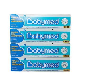 Kit 4 Babymed azul 45g - Cimed - Creme/ Pomada para Assadura - Magazine ...