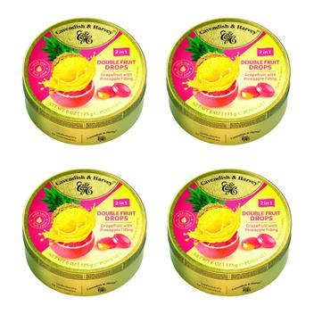 Kit 4 Bala Alemã Cavendish Double Fruit Abacaxi e Grapefruit - Balas ...