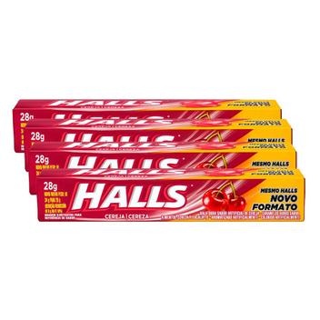 Kit 4 Bala Halls Cereja 28g - Balas - Magazine Luiza
