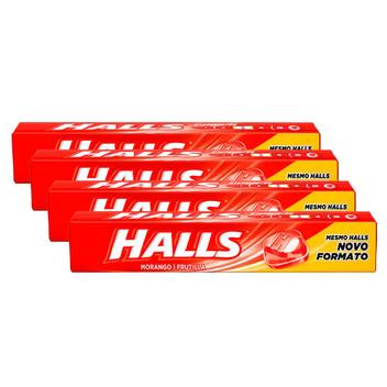 Kit 4 Bala Halls Morango 28g - Balas - Magazine Luiza