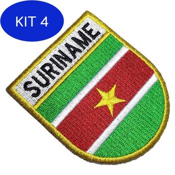Kit 4 Bandeira País Suriname Patch Bordado Para Camisa Uniforme - Br44 - Bandeiras - Magazine Luiza