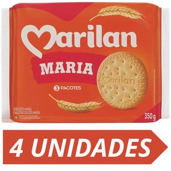 Kit 4 Biscoito Maria Bolacha Marilan Pacote 350g - Biscoito / Bolacha ...