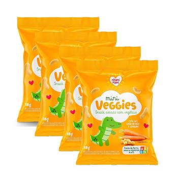 Kit 4 Biscoito Nhami Mami Mini Veggie Snack Grão de Bico e Cenoura 18g ...